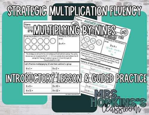 Multiplication Fact Fluency Strategies Lesson and Worksheets | NINES