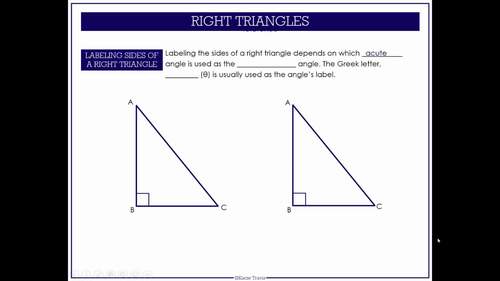 Geometry PowerPoint Right Triangle Trigonometry DISTANCE LEARNING