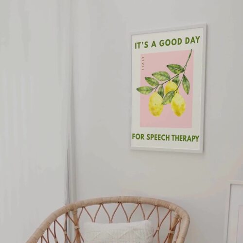 Speech Therapy Room Decor, Italian Summer Speech Therapy Poster, Clinic ...