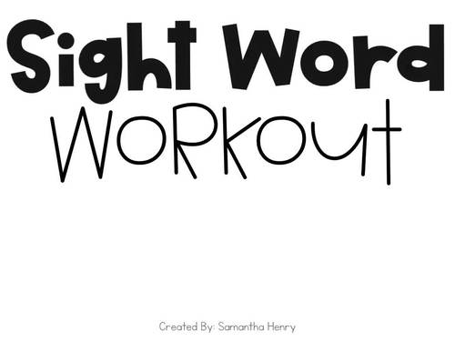 Sight Word Workout Video - Color Words by Samantha Snow | TPT