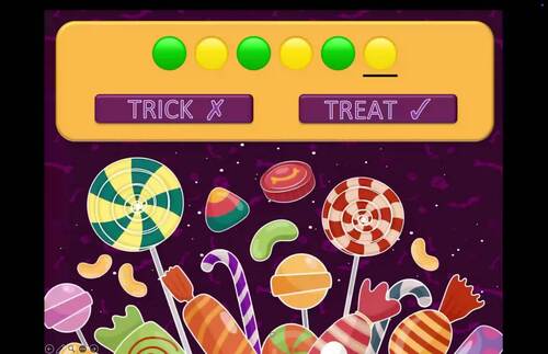 Halloween Color Patterns Practice Pre-K Trick-or-Treat Digital Math Game
