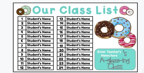DIGITAL Attendance Tracker for Distance Learning (Donut-Themed) | TPT
