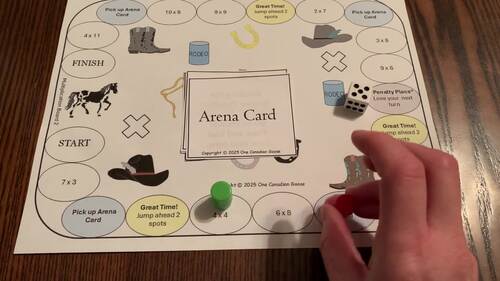 Rodeo Themed Multiplication Math Game by One Canadian Goose | TPT