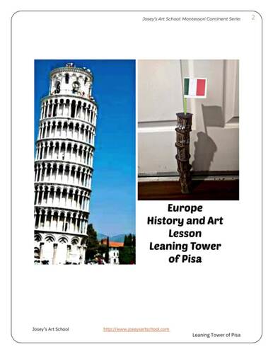 Leaning Tower of Pisa Art Project Writing Activity Europe Craft | TPT