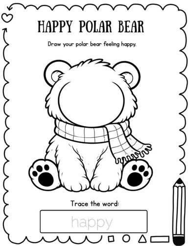 Polar Bear Emotions SEL My Feelings Polar Bear Activity for PreK K