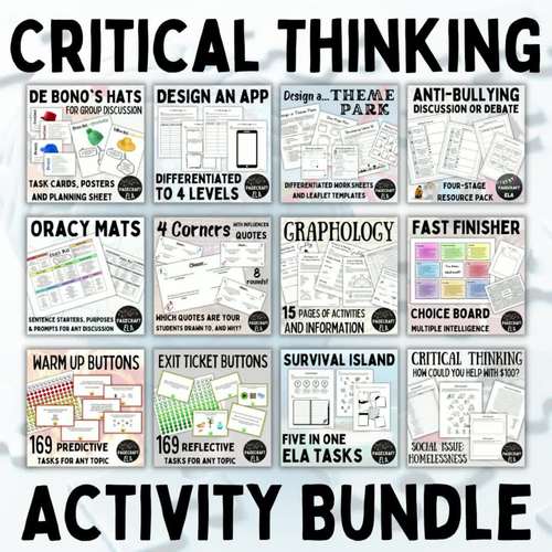 Critical Thinking Bundle | Logic | Social Issues | Discussion | Problem ...