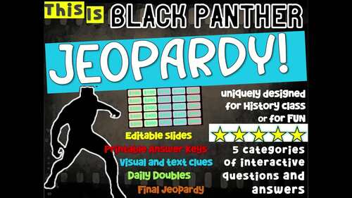 BLACK PANTHER JEOPARDY! Engaging Sundiata, Mali, Africa, & Lion King ...