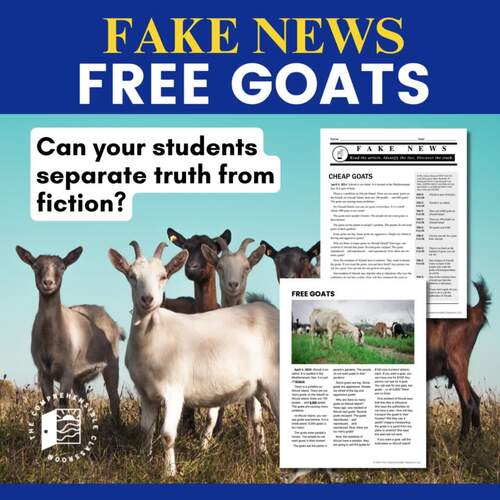 Fake News | Free Goats by The Comprehensible Classroom by Martina Bex