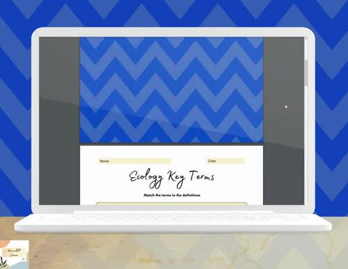 Ecology Key Terms/Vocabulary/Matching Worksheet #2 by Howardell Science