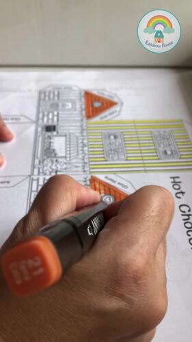 3D Christmas Village Craft | Paper House Activity by Rainbow House