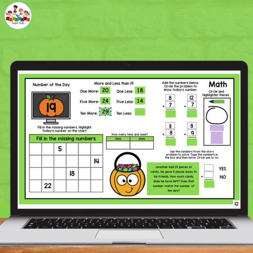October Digital Activities for First Grade by Teaching Superkids