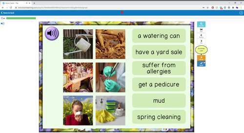 Spring Vocabulary #2 BOOM CARDS for Adult ESL by Rike Neville | TPT