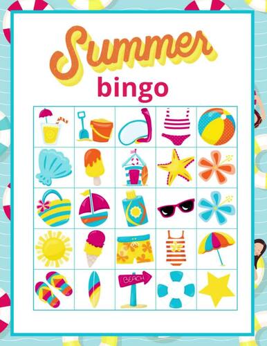 summer bingo Summer Games | Schools Out Bingo For kids | TPT