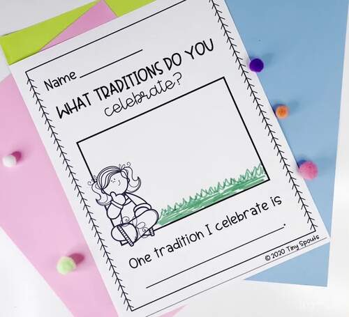 Traditions Worksheets- Celebrating Traditions, My Family Traditions ...