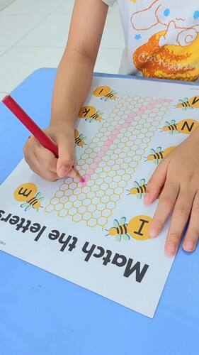 Alphabet Activities - Honeybee Letter Matching - ABC Recognition