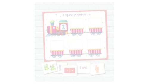 Train Numbers Matching Activity, Toddler Counting Activity, Preschool Math