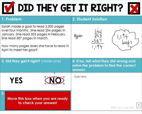 Digital Place Value and Decimals Did They Get It Right? Activity Google ...