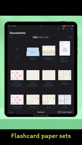 16 Digital Flashcard Papers for Goodnotes ipad apps. Digital papers ...