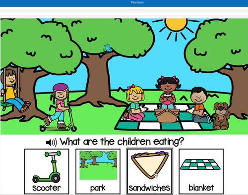 Spring WH Questions Boom Cards™ Spring Speech Language Activity Speech ...