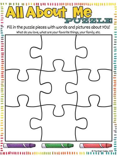 Elementary Back to School Ice Breaker Activities, All About Me Activities