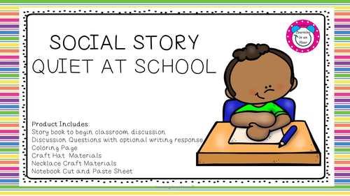 Quiet at School Social Story by Learning in an Hour | TpT