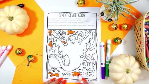 Halloween Art Lesson Activity Booklet, Activities, Worksheets by Ms ...
