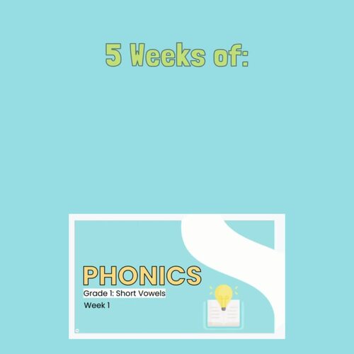 Grade 1: Digital Phonics Lessons | Short Vowels Review & Mastery