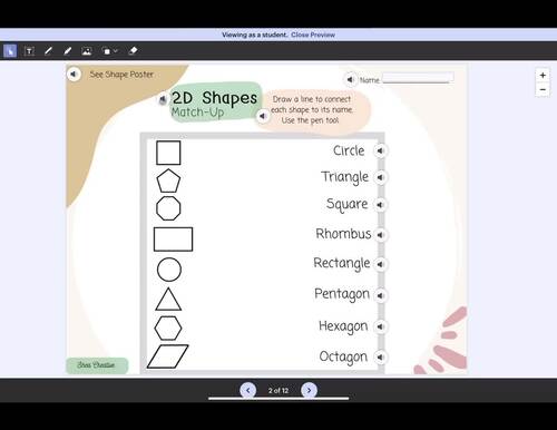 2D Shapes Posters, Printables, and Digital Activities by Shea Creative