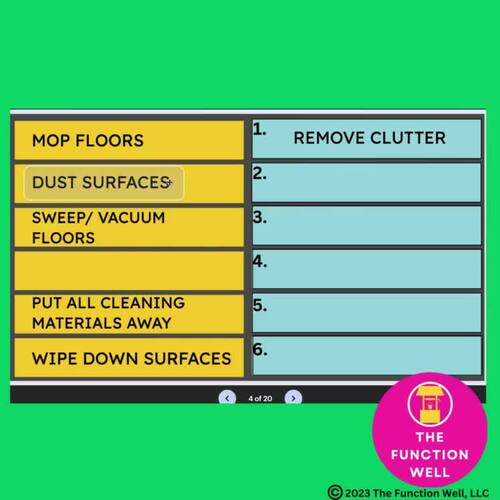 6 STEP SEQUENCING & PLANNING TASK - Cognitive Therapy - Adult Speech Game