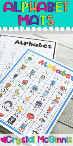Alphabet Activity Mats (Color and Black & White) Hands On Literacy Centers