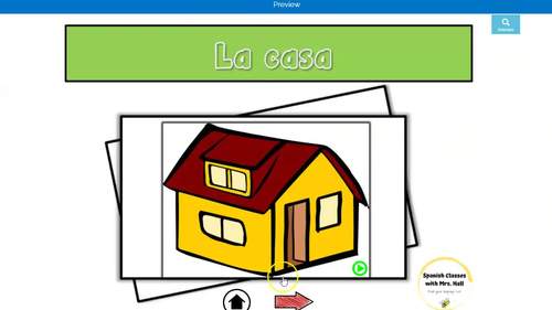 Rooms of the house in Spanish - Habitaciones de la casa | TPT