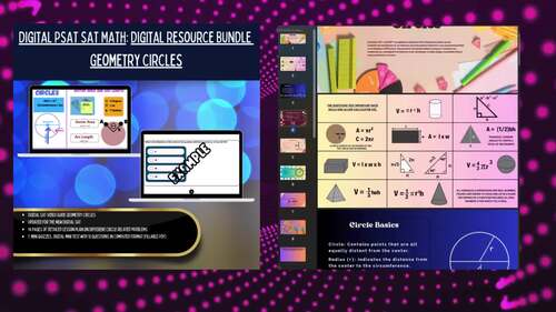 Digital SAT Prep MATH TEST BUNDLE (DSAT) Lesson Worksheet Test Geometry ...