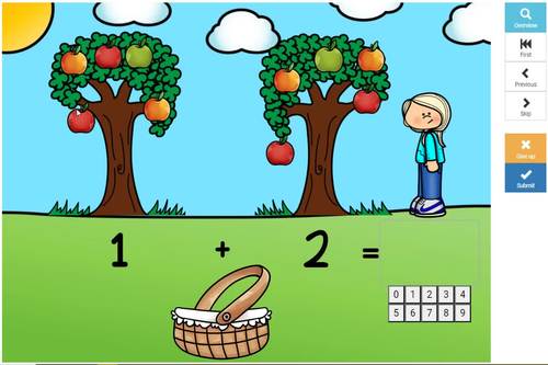 Fall Apple Themed Addition to 10 { Boom Cards } Distance Learning *34 ...