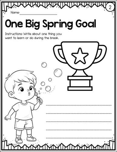 Fun Activities Before Spring Break & When Spring Comes Worksheets | No Prep