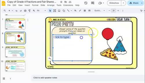 Grade 4 Fractions Ontario Math Digital Slides | Worksheets | Assessments