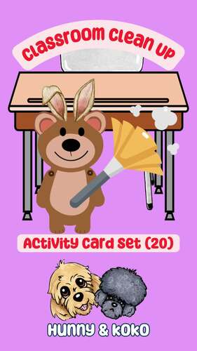 Classroom Cleanup Activity/Flashcards Pack by Hunny & Koko | TPT