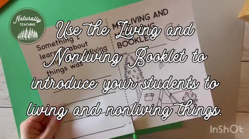Living and Nonliving Booklet by Naturally Teaching | TPT