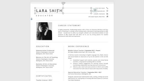 CV Template for Teacher, MS Word Resume with Cover Letter and Reference ...