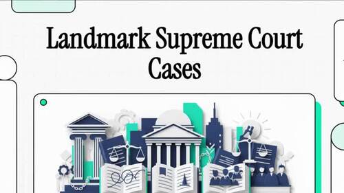 Landmark Supreme Court Cases Civics | Judicial Review Gallery Walk ...