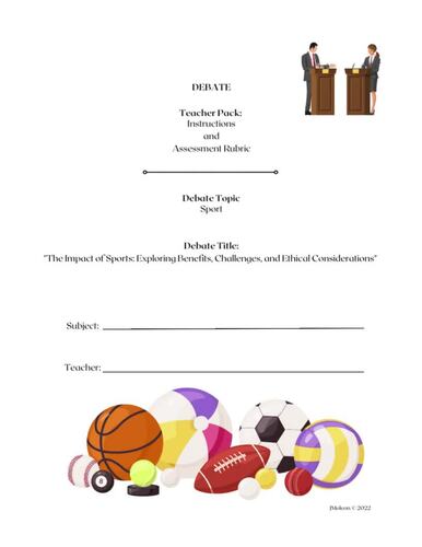 Sport: COMPLETE DEBATE by Josephine's EFL Classroom | TPT