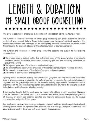 IMPULSE CONTROL ACTIVITIES WORKSHEETS Small Group Counseling ELEMENTARY ...