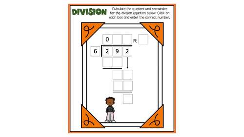 Long Division WITH remainders 3 Digit by 1 Digit Google Slides and ...