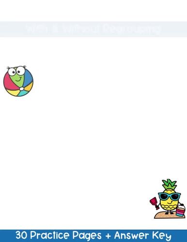 Summer Mixed Addition and Subtraction Within 100 | With and Without ...