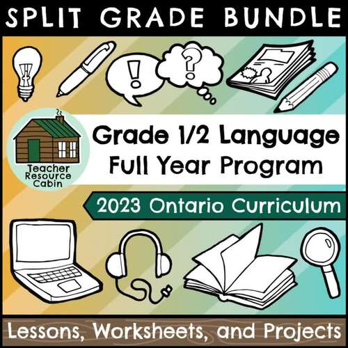Grade 1/2 Ontario 2023 Language Bundle (FULL YEAR) by Teacher Resource ...