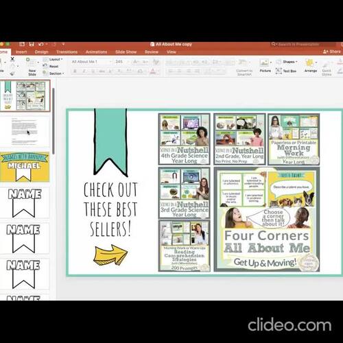 All About Me Name Banner Editable Back to School Craft Bulletin Board