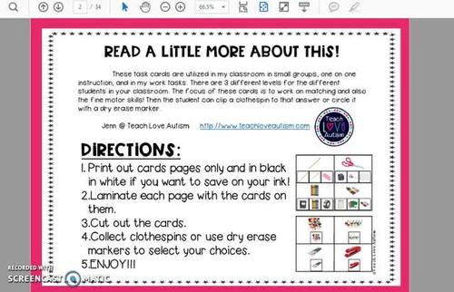 Real Photo Task Cards: Animals by Teach Love Autism | TPT