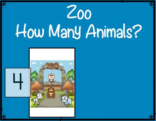 Zoo Counting Games: How Many Animals? Numerals & Number Words | TPT