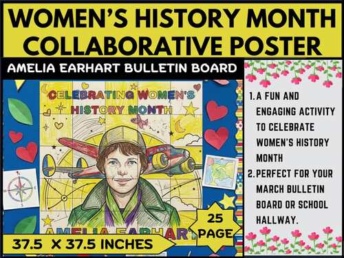 Amelia Earhart Collaborative Poster | Women's History Month 2026 ...