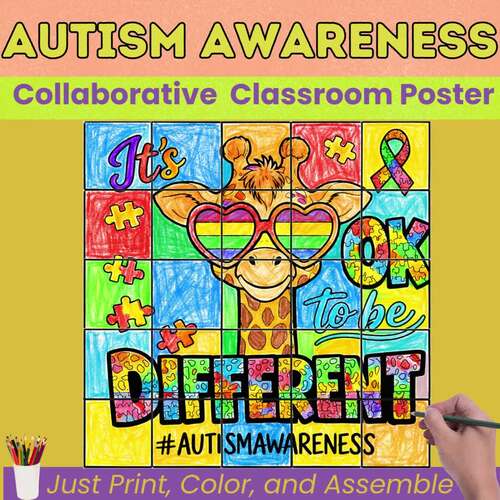 Autism Awareness Collaborative Poster | It's OK to be Different by ...