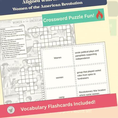 HSS 5.6.3 Puzzles- Women’s in the American Revolution by Ms Koven with ...